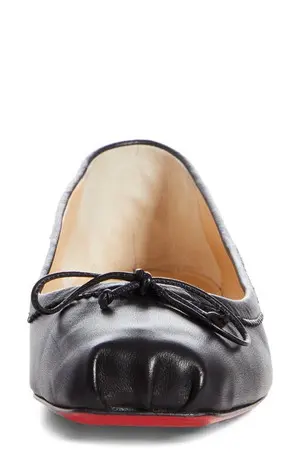 CHRISTIAN LOUBOUTIN Mamadrague Square Toe Ballet Flat - Black