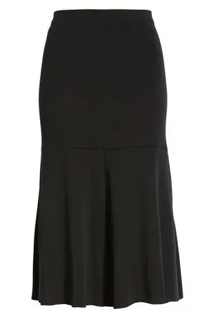 Ming Wang Flared Knit Skirt