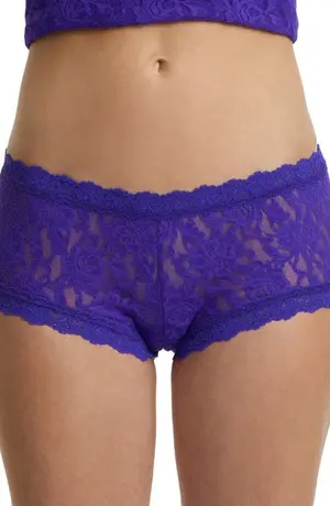 Hanky Panky Signature Lace Boyshorts - Verbena Purple