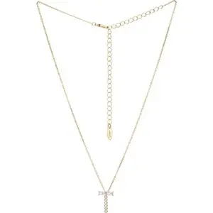 Ettika Mix Crystal Initial Pendant Necklace Gold