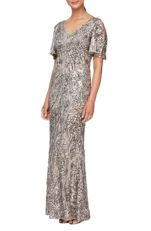 Metallic Off-the-Shoulder Mermaid Gowns