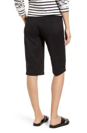 ANGEL MATERNITY Knee Length Slim Fit Shorts - Black