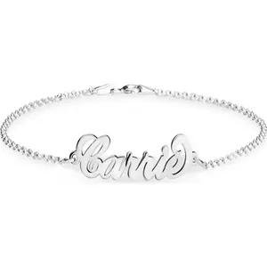 MELANIE MARIE Personalized Nameplate Bracelet - Sterling Silver