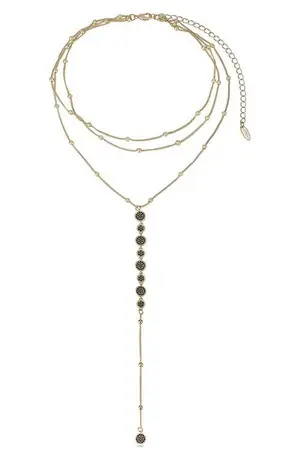 Ettika Triple Layer Y-necklace - Black