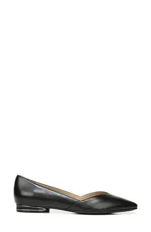 Naturalizer Havana Pointed Toe Flat - Black Leather