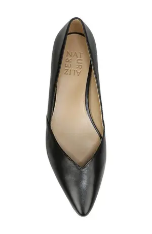 Naturalizer Havana Pointed Toe Flat - Black Leather