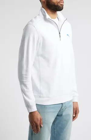 Tommy Bahama Tobago Bay Half-zip Pullover - White