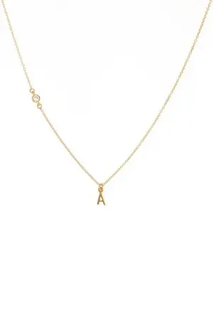 PANACEA Panacea Initial Pendant Necklace Gold A