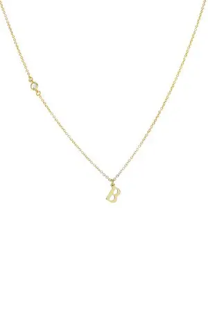 PANACEA Initial Pendant Necklace - Gold B