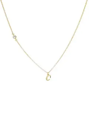 PANACEA Initial Pendant Necklace - Gold C