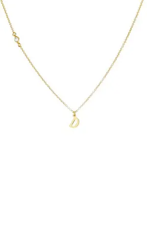 PANACEA Panacea Initial Pendant Necklace Gold D