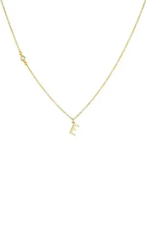 PANACEA Panacea Initial Pendant Necklace Gold E