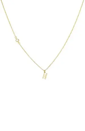 PANACEA Initial Pendant Necklace - Gold H