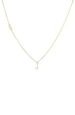 PANACEA Initial Pendant Necklace - Gold J