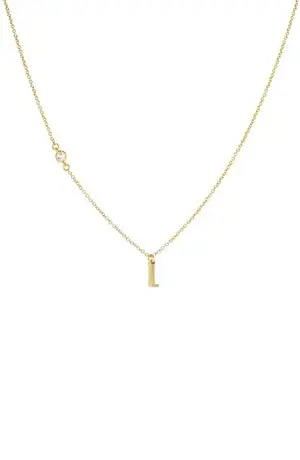 PANACEA Initial Pendant Necklace - Gold L