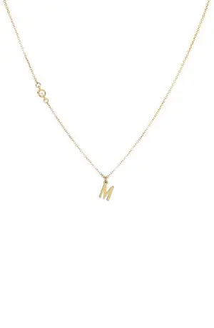 PANACEA Initial Pendant Necklace - Gold M