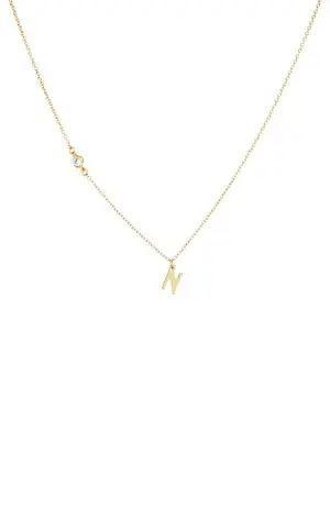 PANACEA Panacea Initial Pendant Necklace Gold N