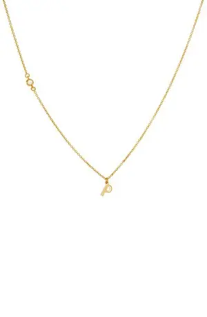 PANACEA Initial Pendant Necklace - Gold P