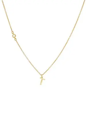 PANACEA Initial Pendant Necklace - Gold T
