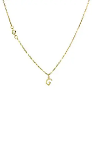 PANACEA Initial Pendant Necklace - Gold-g