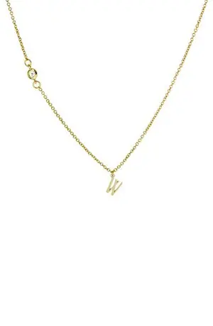 PANACEA Initial Pendant Necklace - Gold-w