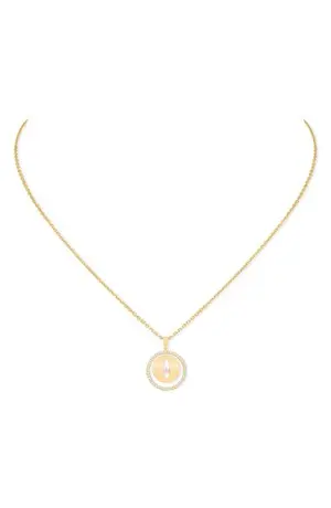 Messika Lucky Move Pavé Diamond Pendant Necklace - Yellow Gold
