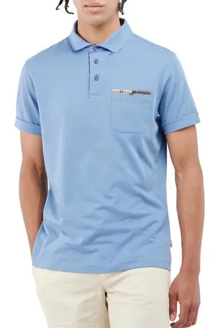 Barbour Corpatch Polo Shirt Force Blue