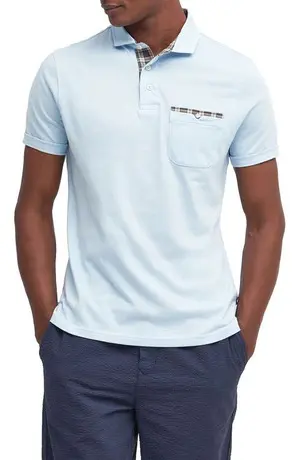 Barbour Corpatch Polo Shirt Sky