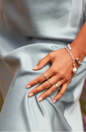 Monica Vinader Nura Crossover Ring - Silver