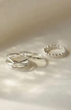 Monica Vinader Nura Crossover Ring - Silver