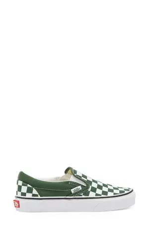 VANS Classic Slip-on Sneakers - Checkerboard Emerald