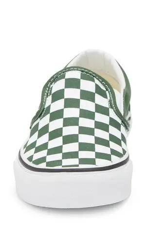 VANS Classic Slip-on Sneakers - Checkerboard Emerald