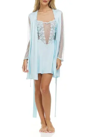Flora Nikrooz Showstopper Robe Light Blue