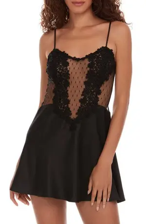 Flora Nikrooz Showstopper Chemise - Black