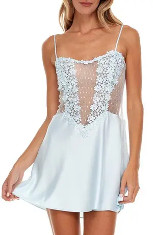 Flora Nikrooz Showstopper Chemise Ice Blue