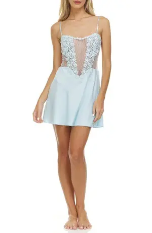 Flora Nikrooz Flora Nikrooz Showstopper Chemise Light Blue
