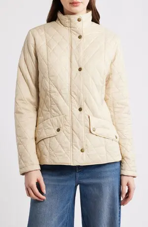 Barbour Flyweight Quilted Jacket - Pearl/stone