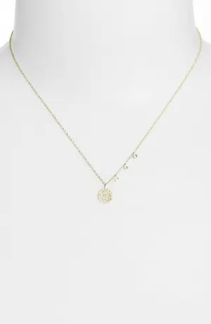 Meira T Diamond Disc Pendant Necklace