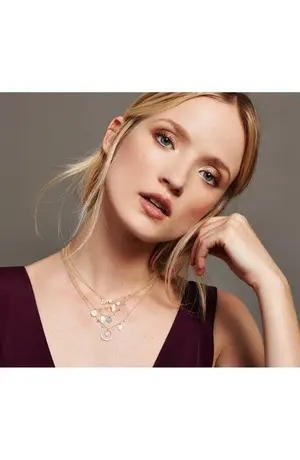 Meira T Diamond Disc Pendant Necklace