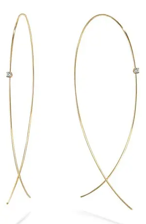 Lana Jewelry 14k Gold Diamond Hoop Earrings - Yellow
