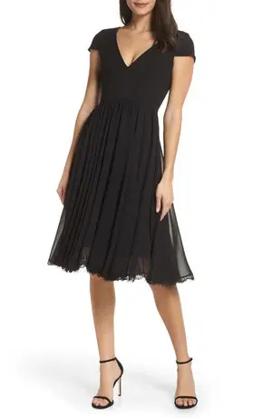 Black Fit and Flare Cocktail Dresses