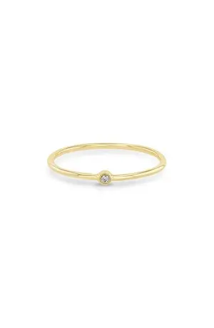 Zoe Chicco 14k Gold Diamond Bezel Ring - Yellow Gold