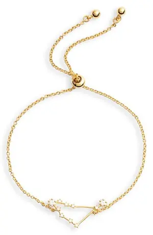 Sterling Forever Zodiac Constellation Bracelet - Gold Capricorn