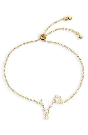 Sterling Forever Zodiac Constellation Bracelet - Gold Pisces