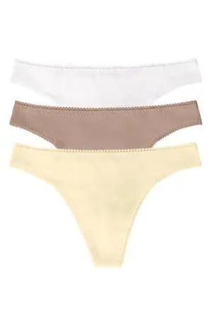 ON GOSSAMER Cabana Cotton Thongs - Bc/chp/wht