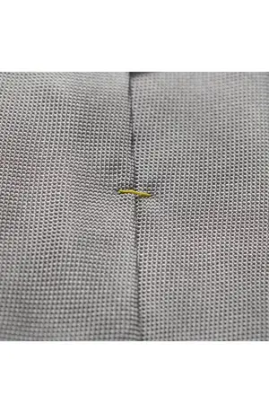 Eton Solid Silk Textured Standard Neck Tie - Grey