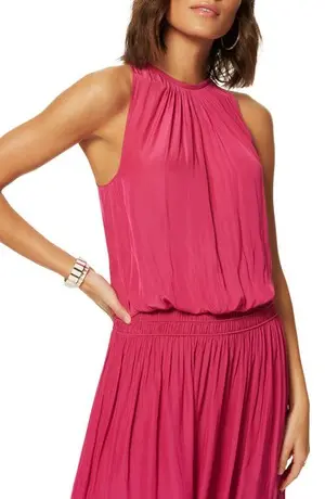Ramy Brook Audrey Sleeveless Midi Dress - Pink Tulip