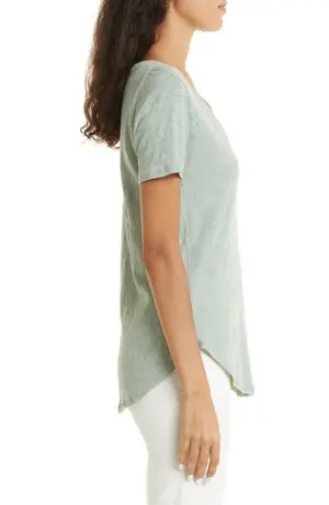 ATM Anthony Thomas Melillo Slub Cotton V-neck T-shirt - Surf Green
