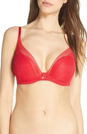 Chantelle Festivite Underwire Contour Bra Poppy Red