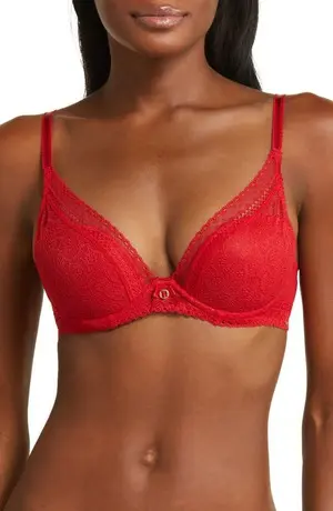 Chantelle Festivite Underwire Contour Bra Scarlet